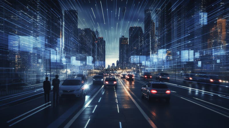 A Photo of AI - Powered Traffic Analysis Stock Illustration ...