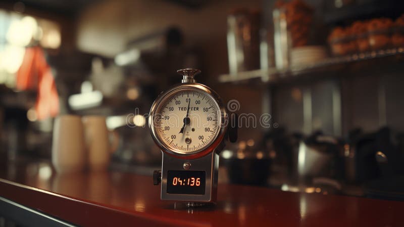 A Photo of Coffee Shop Espresso Shot Timer Stock Illustration ...