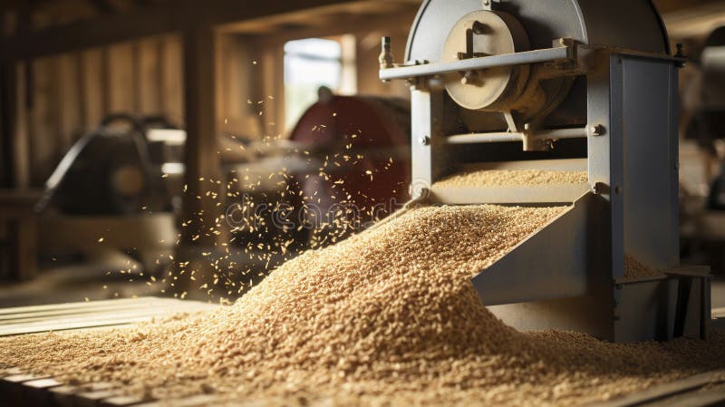 A Photo of a Feed Grinder Grinding Animal Feed Stock Illustration ...