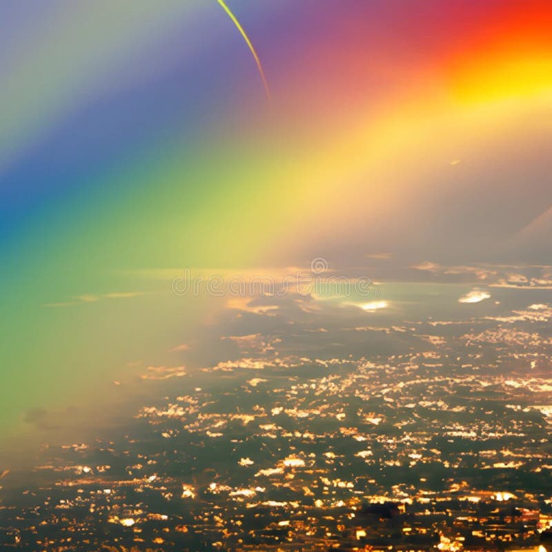 Rainbow after rain stock illustration. Illustration of rainbow - 272303842