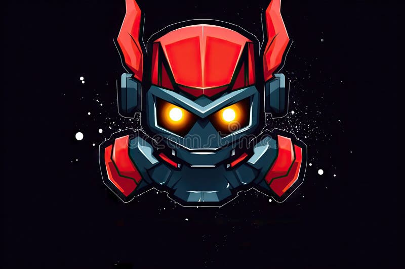 Robot gaming logo stock illustration. Illustration of head - 302238188