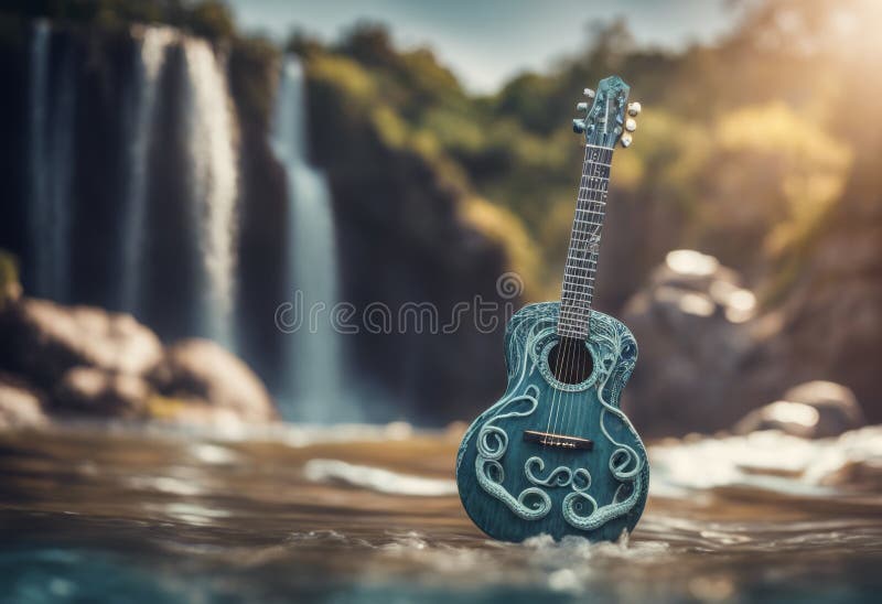 An Set Strings Waterfalls Design Octopus Mythical Shirt Lands Realm ...