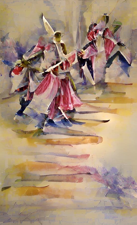 Sword dance stock illustration. Illustration of dance - 275400252