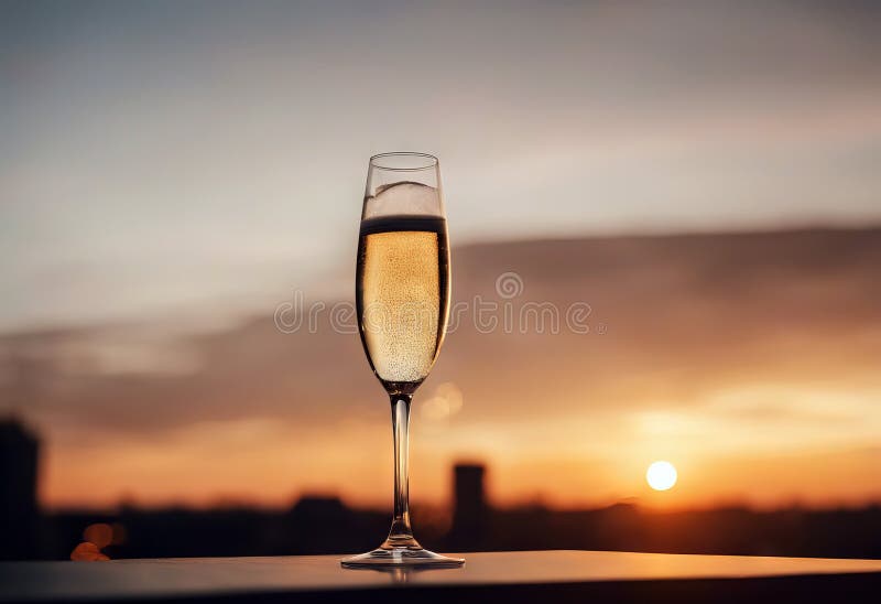 Time Sunset Rooftop Champagne Background Pattern Wedding Heart Wine ...