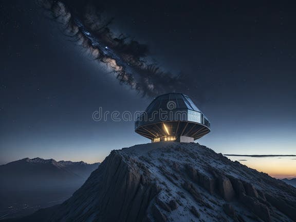Visualize an Observatory Perched Atop a Mountain, Offering Unobstructed ...