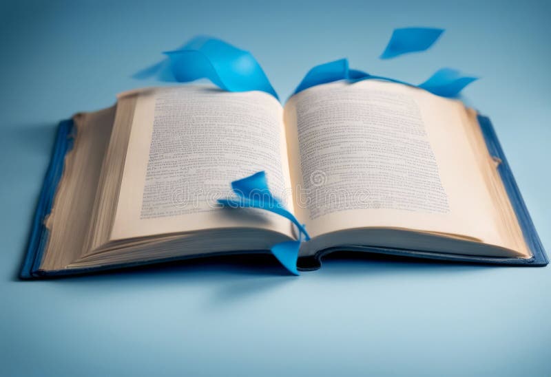 White Blue Reading Ai Open Space Book Literature Flying Generative ...