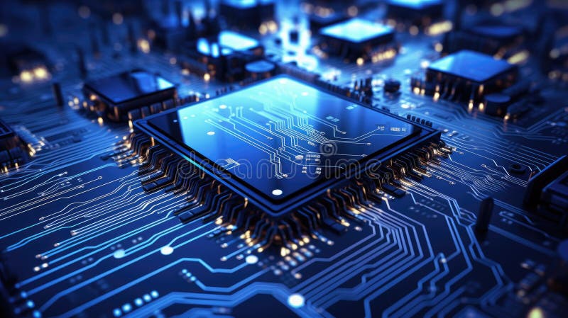 Digital Communication in Complex Electronic Circuitry Stock ...