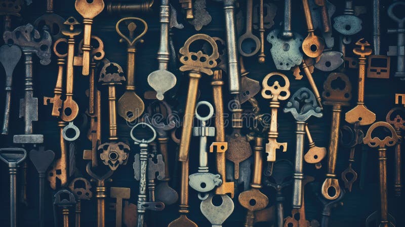 A Diverse Array of Assorted Metals Hanging Indoors. Stock Illustration ...