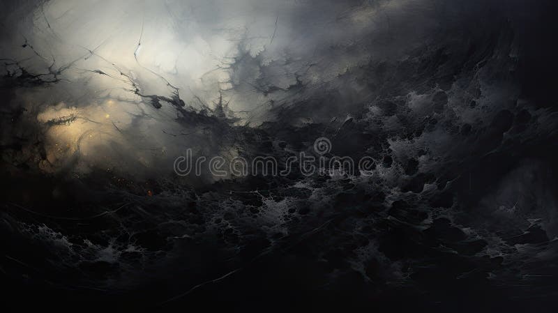 Menacing Storm Clouds Casting Eerie Shadows Over Gloomy Night Sky Stock ...