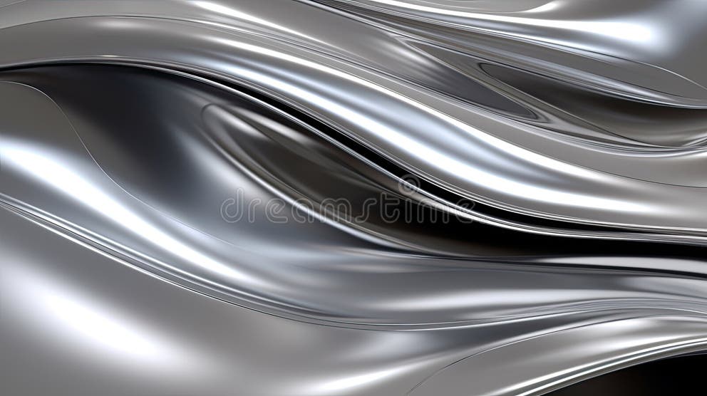 Abstract Silver Wave Pattern with Glitter and Reflections Stock ...
