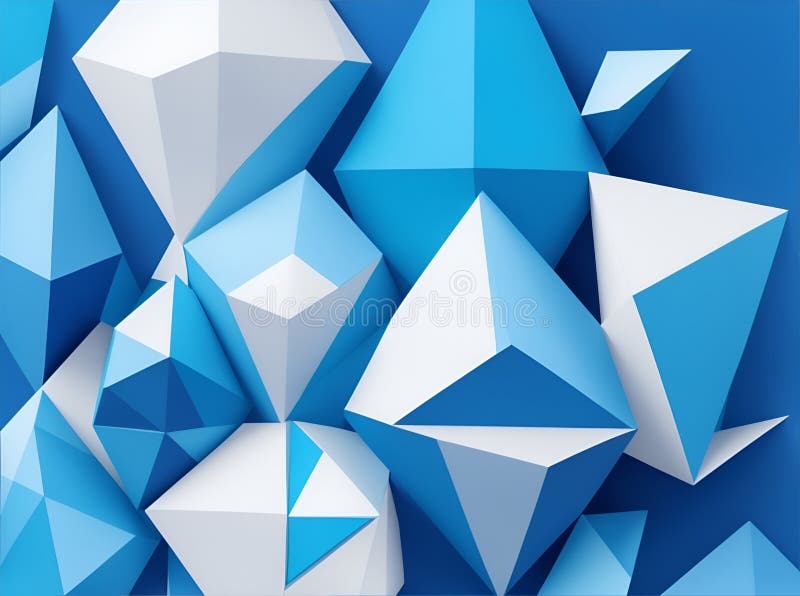 Abstract Blue Polygon Background Vector, Generative Using Ai Tool Stock ...
