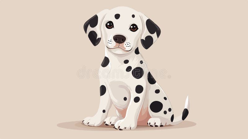 Adorable Dalmatian Breed Funny Canine Animal Illustration for Designs ...