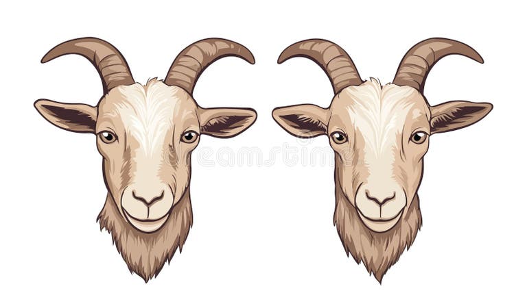 Adorable Goat Face Vector Illustration: Perfect for Graphic Designs and ...