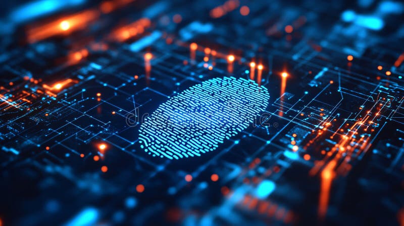 Advanced Fingerprint Scanning System for Identification Purposes Stock ...