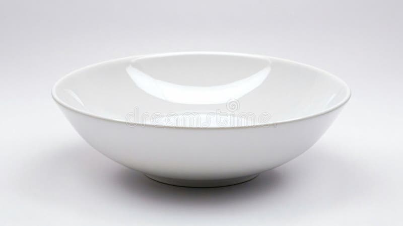 Blank White Plate Isolated on White Background for Food Photography and ...