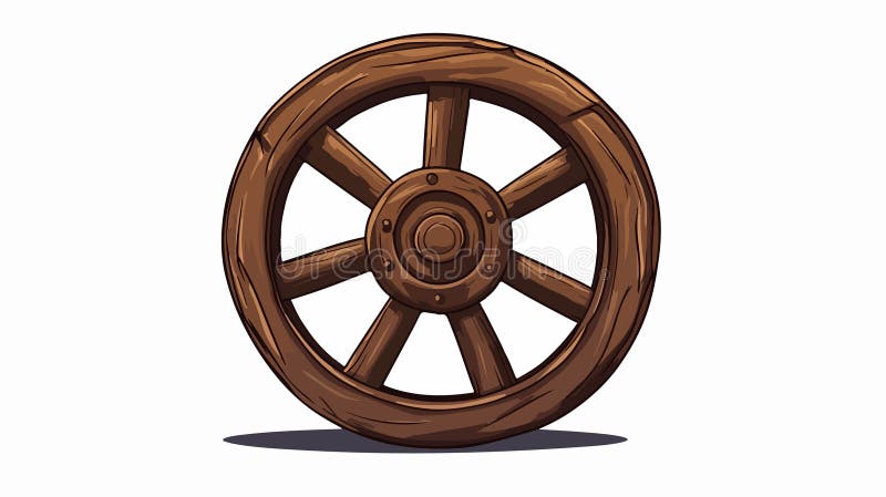 Cartoon Thin Vector Illustration of Colorful Cart Wheel for Design ...