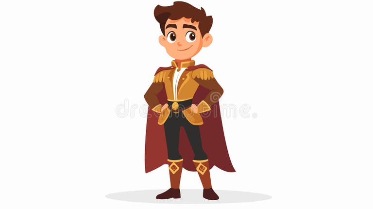 Charming Prince Cartoon Vector Illustration Isolated Stock Vector ...
