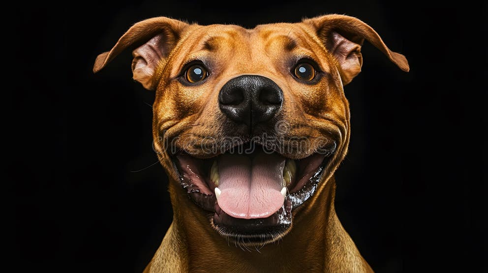 Closeup Front View Aggressive Face Portrait Professional Headshot Stock ...