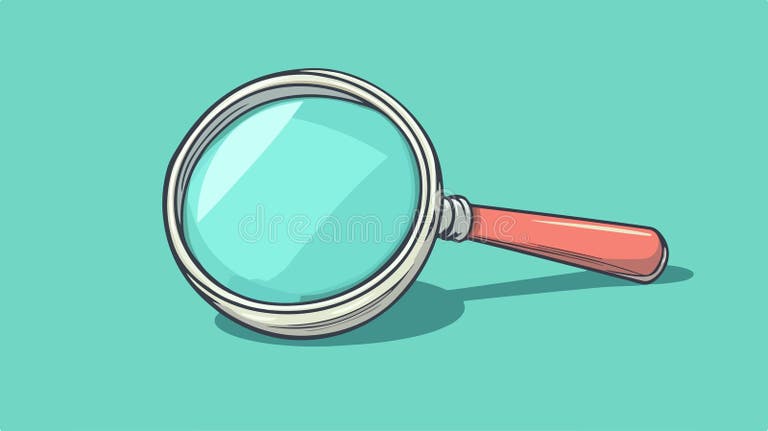 Creative Magnifying Glass Cartoon Vector Illustration for Design ...