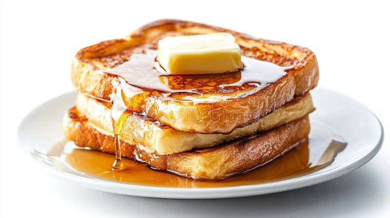 Delicious French Toast Stack with Butter and Maple Syrup for Tasty ...