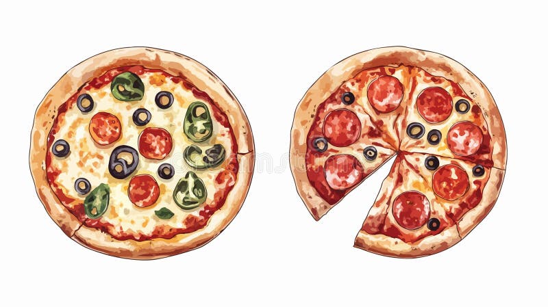 Delicious Pizza Clipart Isolated on White Background for Creative ...