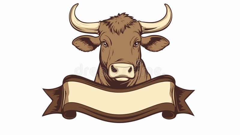 Detailed Cow Label Banner Vector Isolated Illustration for Professional ...