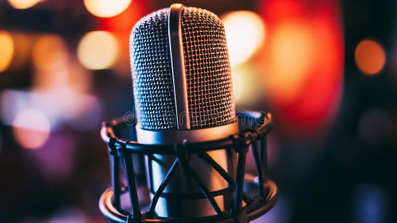 Detailed Professional Microphone View for Studio Recording Sessions ...