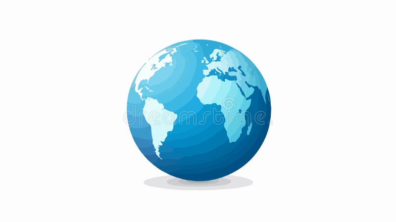 Detailed Simple Globe Icon Vector Art Illustration for Graphic Design ...