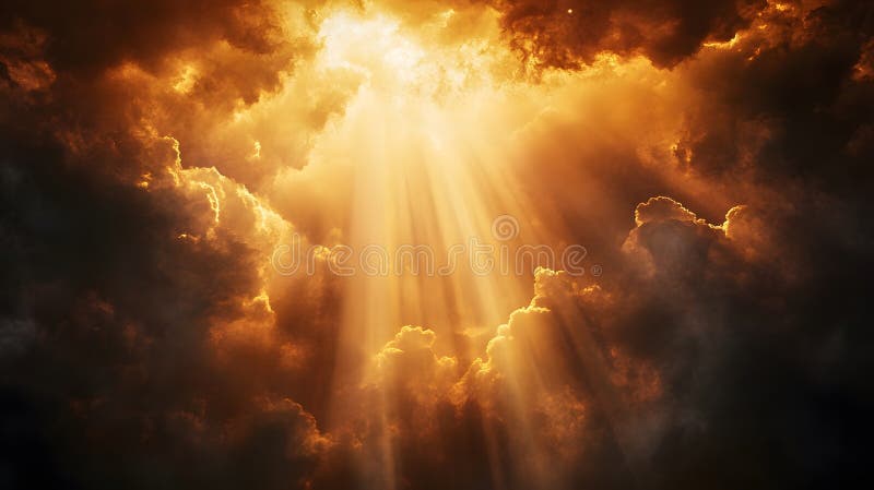 Divine Revelation Symbolized by a Beam of Light Stock Illustration ...