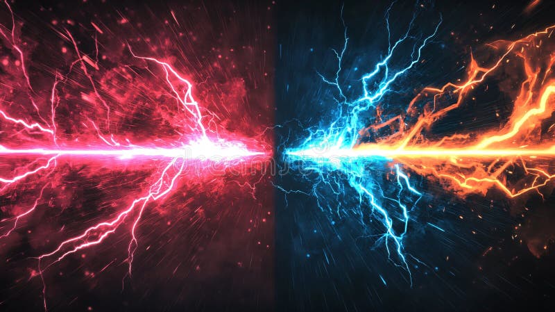 Dramatic Frame Design with Lightning Strike for Impactful Visuals Stock ...