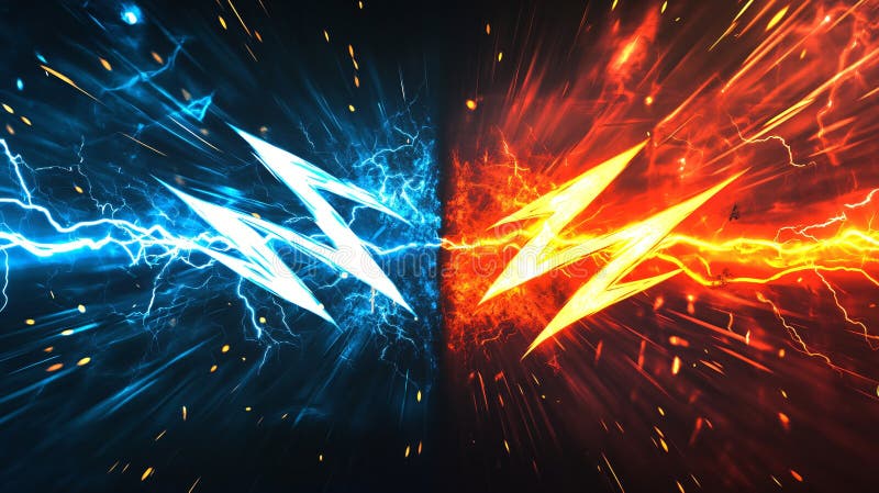 Dramatic Frame Design with Lightning Strike for Impactful Visuals Stock ...