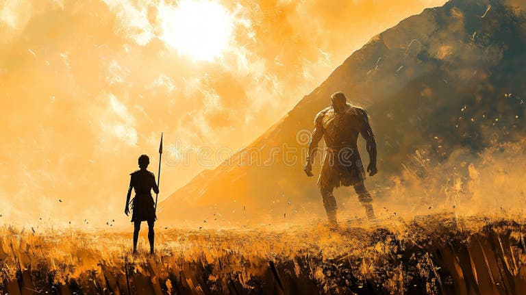 Dramatic Rising Sun Casting Long Shadows Over Battle Scene Stock Image ...
