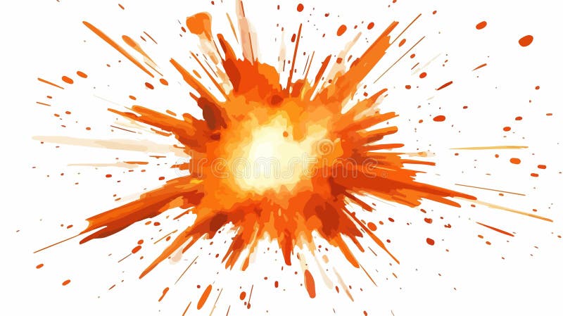 Dynamic Radial Explosion Vector Illustration on Isolated Background ...