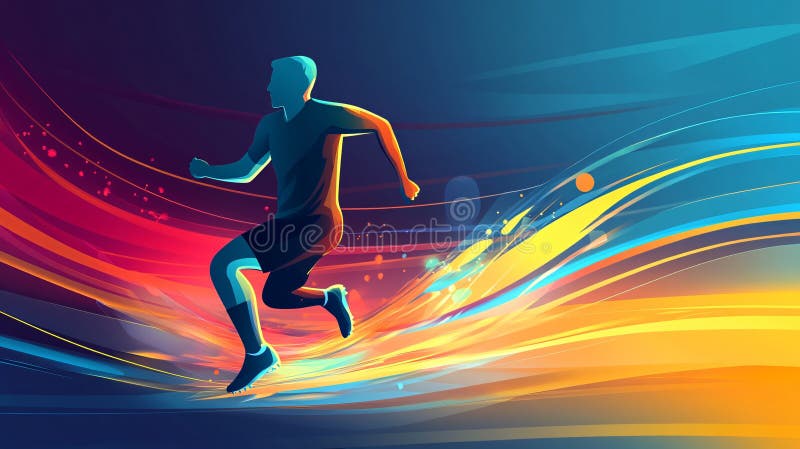 Dynamic and Vibrant Sports Background Vector for Sports Day Event ...