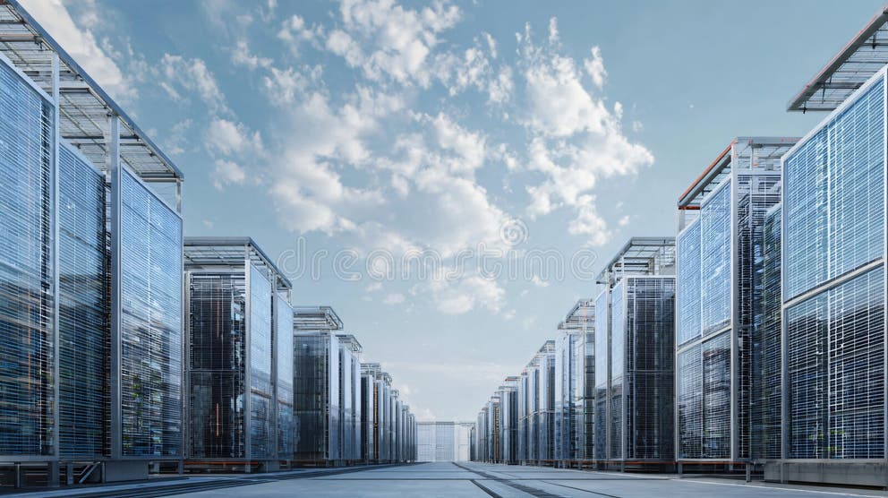 Efficient Data Center with Sustainable Cooling Technology for Eco-Friendly Operations Stock ...