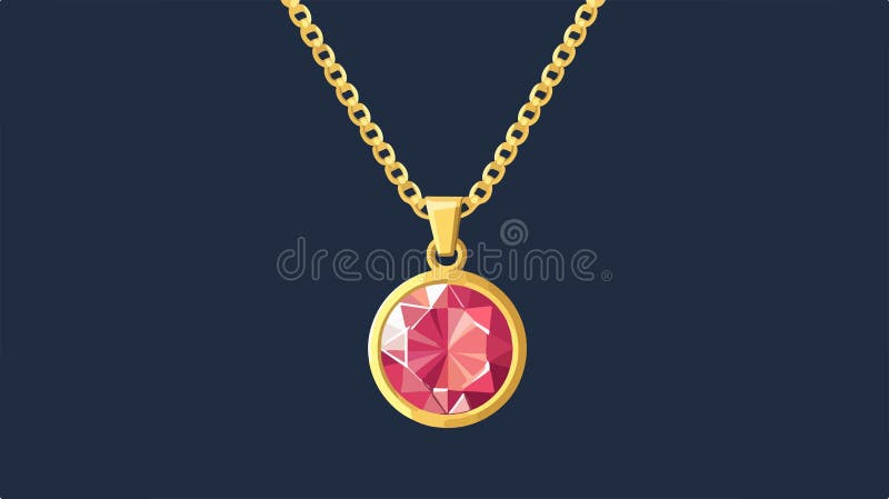 Elegant Big Pendant Necklace Icon Vector Illustration Stock Vector ...
