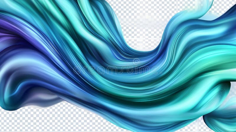Elegant Blue and Green Flowing Waves Overlay Design Stock Photo - Image ...