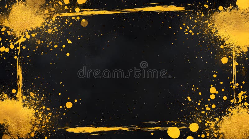 Elegant Gold Foil Frame with Splatter and Glitter Accent for Luxury ...