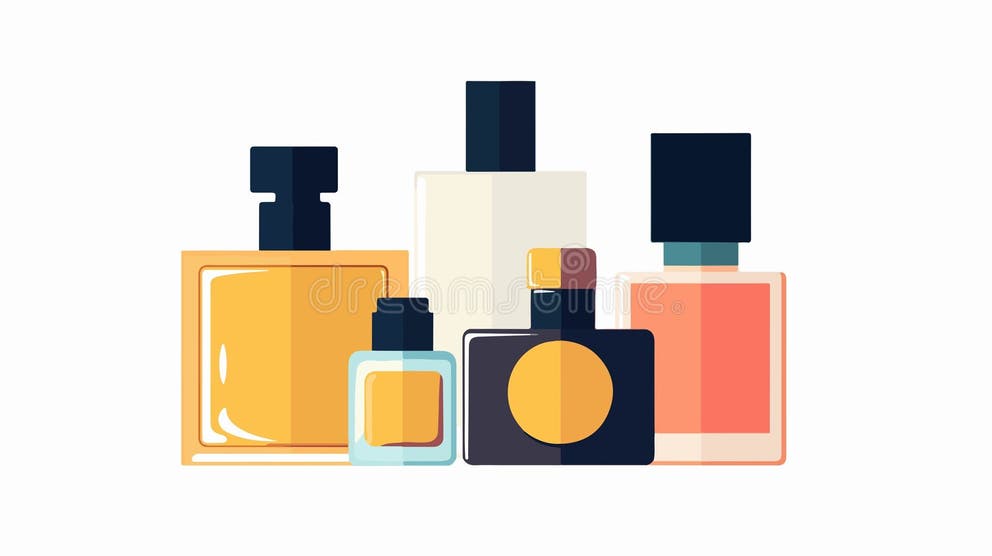 Elegant Men S Perfume Vector Illustration Isolated on White Background ...