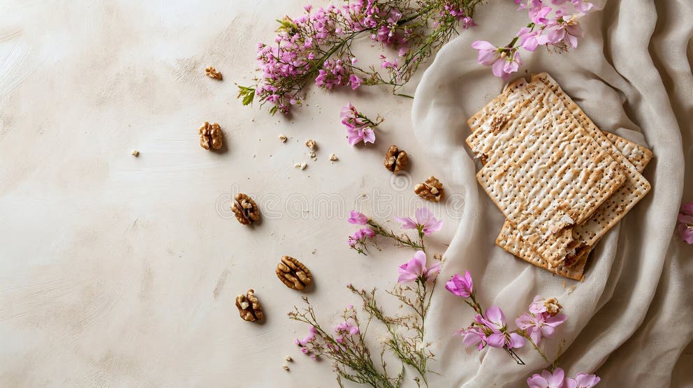 Elegant Passover Floral Arrangement for Festive Decorations Stock Photo ...