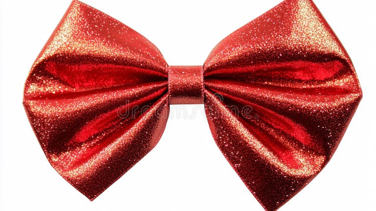 Elegant Shiny Red Ribbon Bow Overlay Template Isolated on White ...