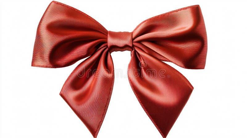 Elegant Shiny Red Ribbon Bow Overlay Template Isolated White Background ...