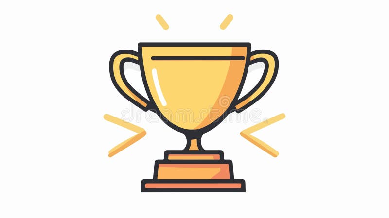 Elegant Trophy Cup Line Icon Vector Illustration for Awards and ...