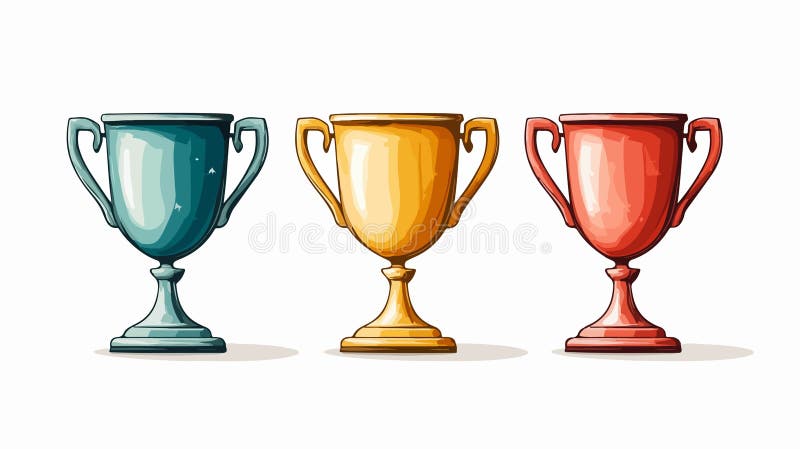 Elegant Trophy Vector Illustration for Awards and Achievements Stock ...