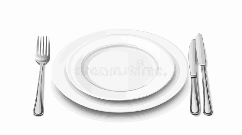 Elegantly Designed Realistic Place Setting Vector Art Illustration ...