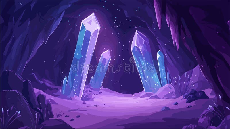 Enchanting Crystal Cave Interior: Fantasy Cavern Geology Exploration ...
