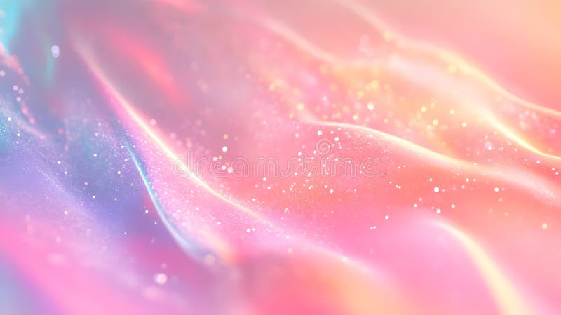 Ethereal Pink Holographic Abstract Background with Blurred Grainy ...