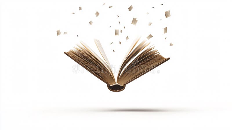 Falling Book Isolated White Background Professional Design Projects ...
