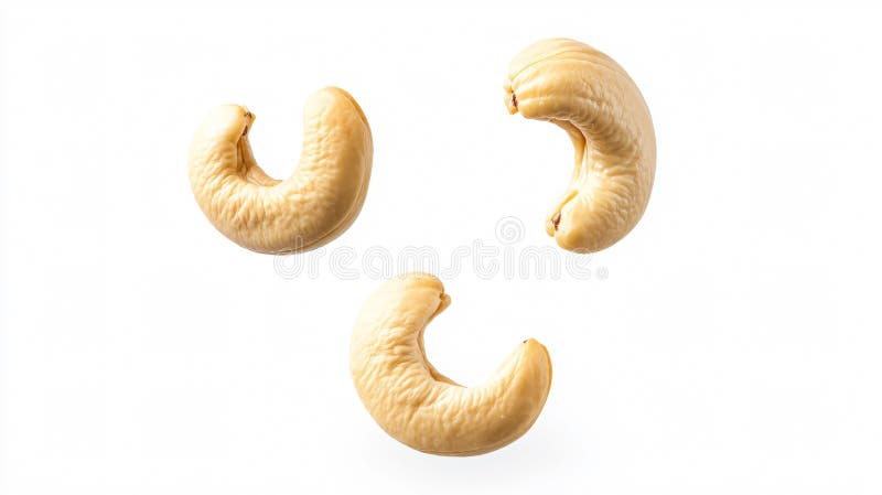 Floating Cashew Nuts: Top View of Four Nuts in Air - Nut Photography ...