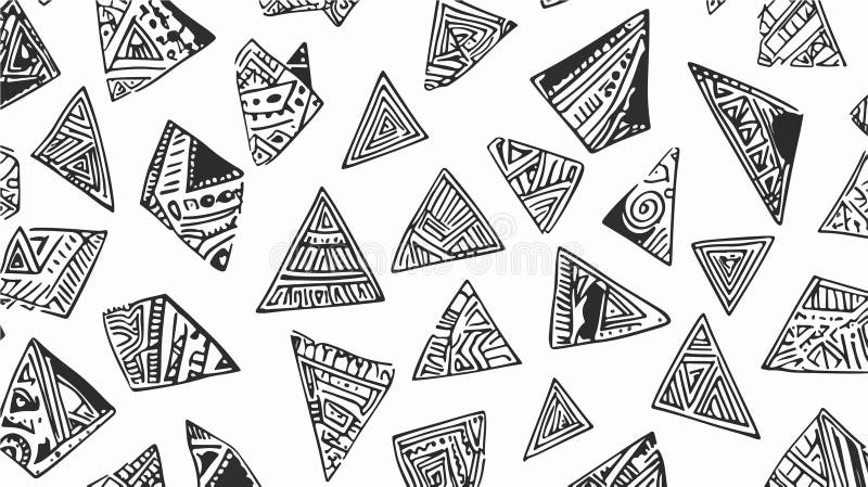 Geometric Doodle Pattern Vector Illustration Iso Stock Vector ...